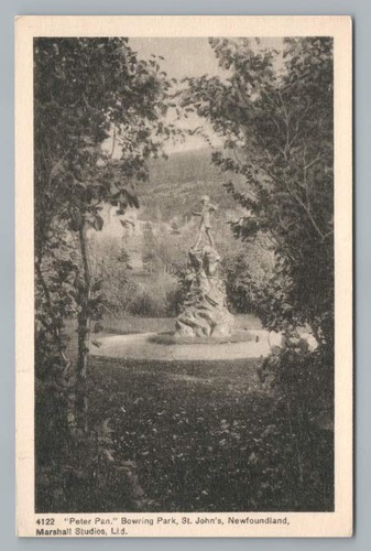 Peter Pan Statue ~ Bowring Park ST. JOHN'S Newfoundland Vintage Canada ...
