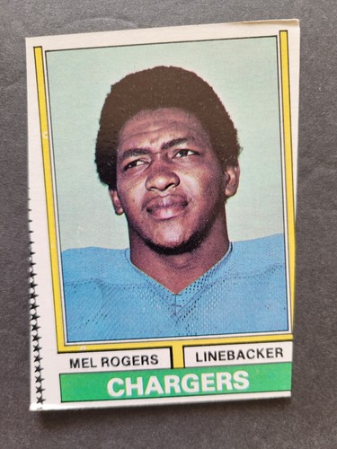 1974 Topps Miscut Error Card #364 MEL ROGERS San Diego Chargers Border ...