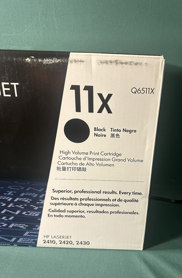 HP 11X Q6511X Black Toner Cartridge–OEM High Yield -LaserJet /241 0 ...