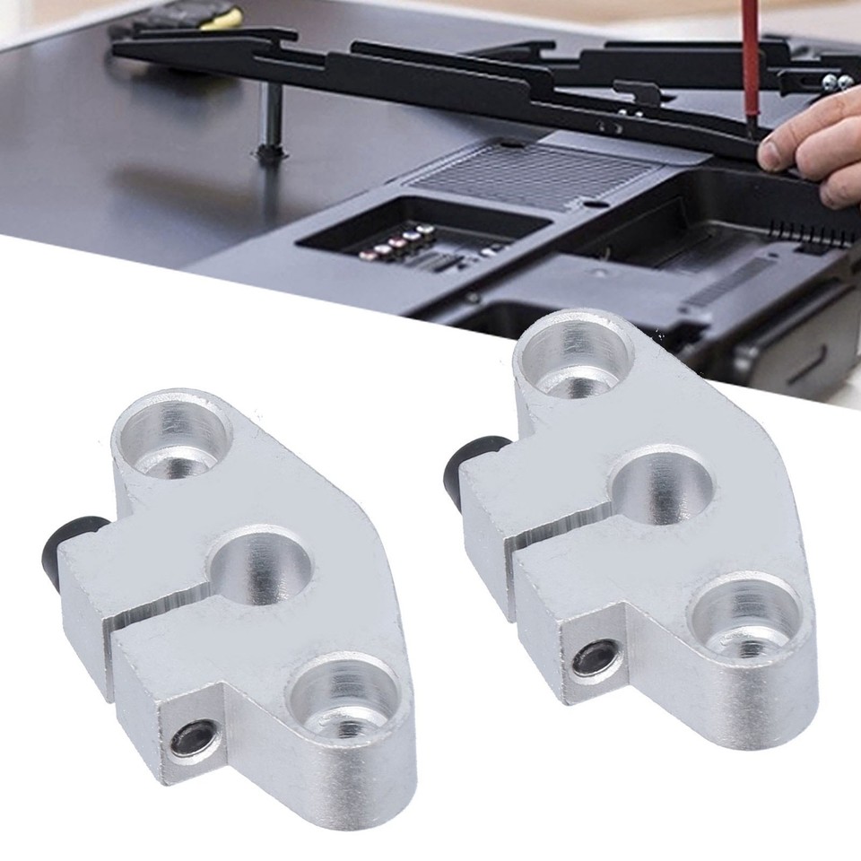 2Pcs Linear Rail Shaft Support Flange Mount Horizontal Bracket Chrome ...