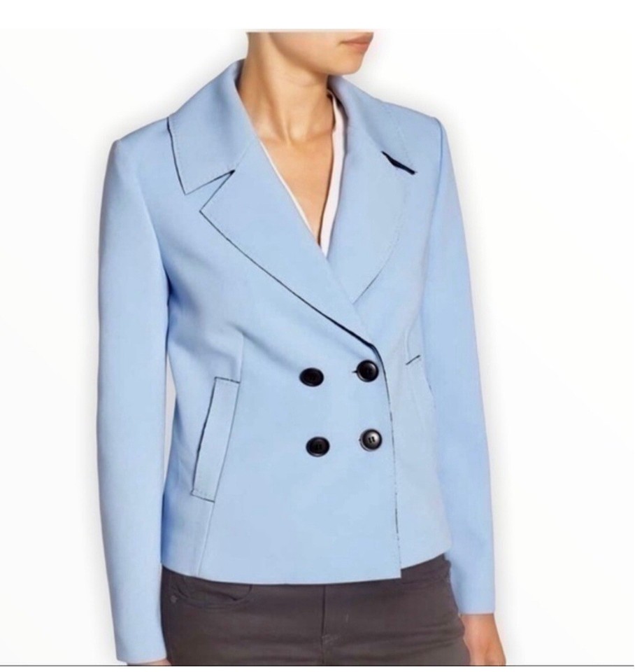 Halogen Blue Cropped Blazer Size S | eBay