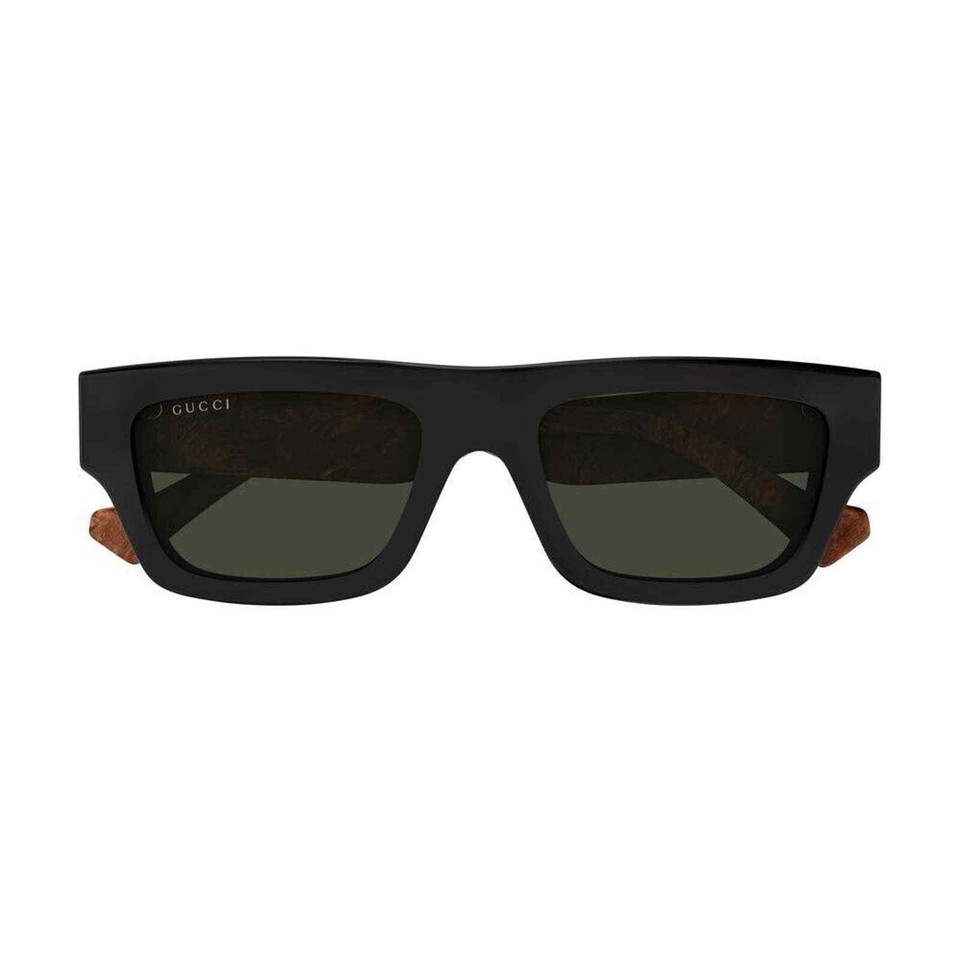 Gucci GG1301S 001 Black Marble Grey Lens Rectangular Sunglasses ...
