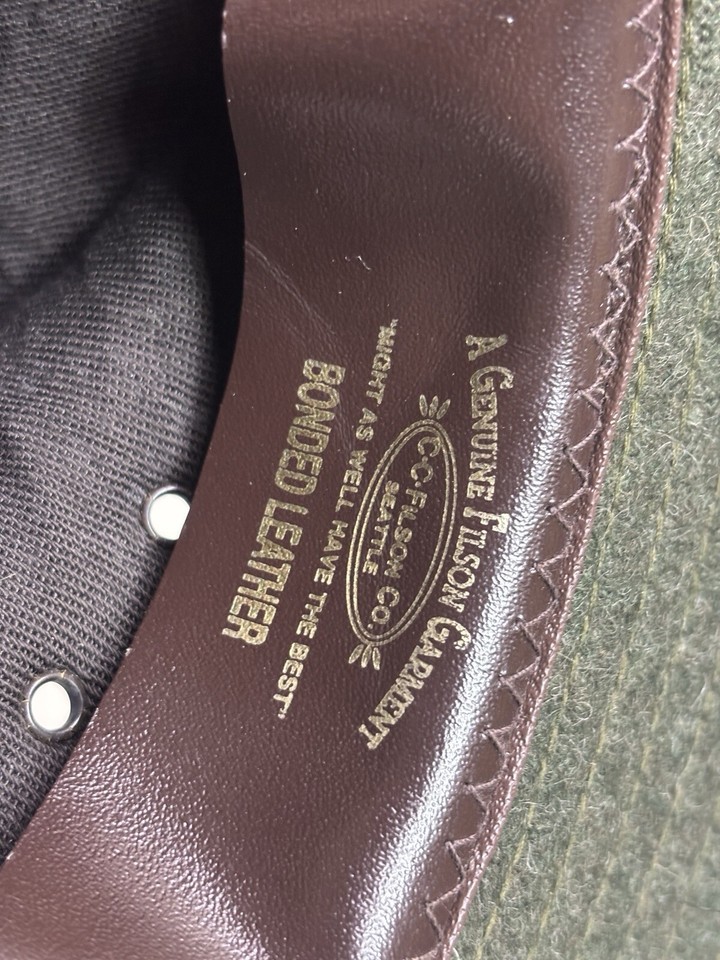 CC FILSON Wool Packer Hat Mens Fedora Forest Green Made in USA Size ...