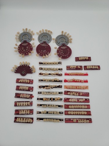 Lot Vintage Trubyte New Hue Verident Bioform Teeth Shade False Teeth ...