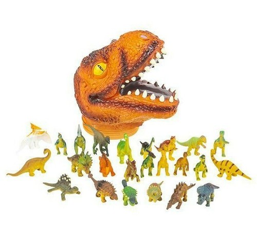 24 PC Dinosaur Set With T-Rex Head Case | eBay
