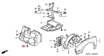 HONDA ACURA GENUINE OEM NSX Bolt, Bumper Front Fenders ☆ 90111-SM4-003 ...