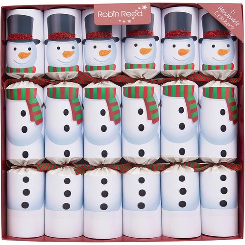 Robin Reed H5 Christmas Holiday 6pc 13in Party Racing Snowmen Crackers ...