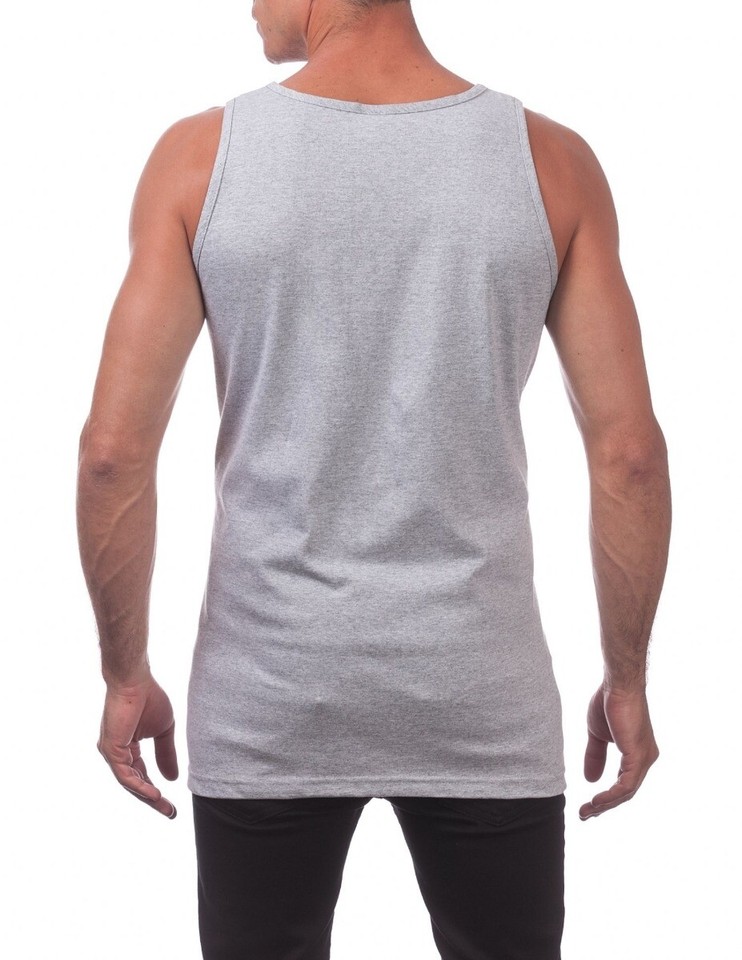 Pro Club Men's Athletic Fitness Muscle Plain Comfort Cotton Sleeveless ...