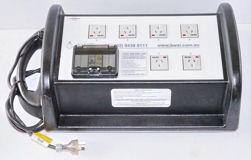 AWS 833710 6 x 10A 240V GPO Indoor Powerboard RCD Protected power board ...