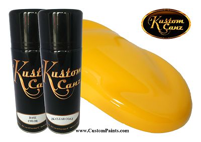 Kustom Canz BASE MUSTARD KIT 12 oz AEROSOL CAN Custom Paint, Motorcycle ...
