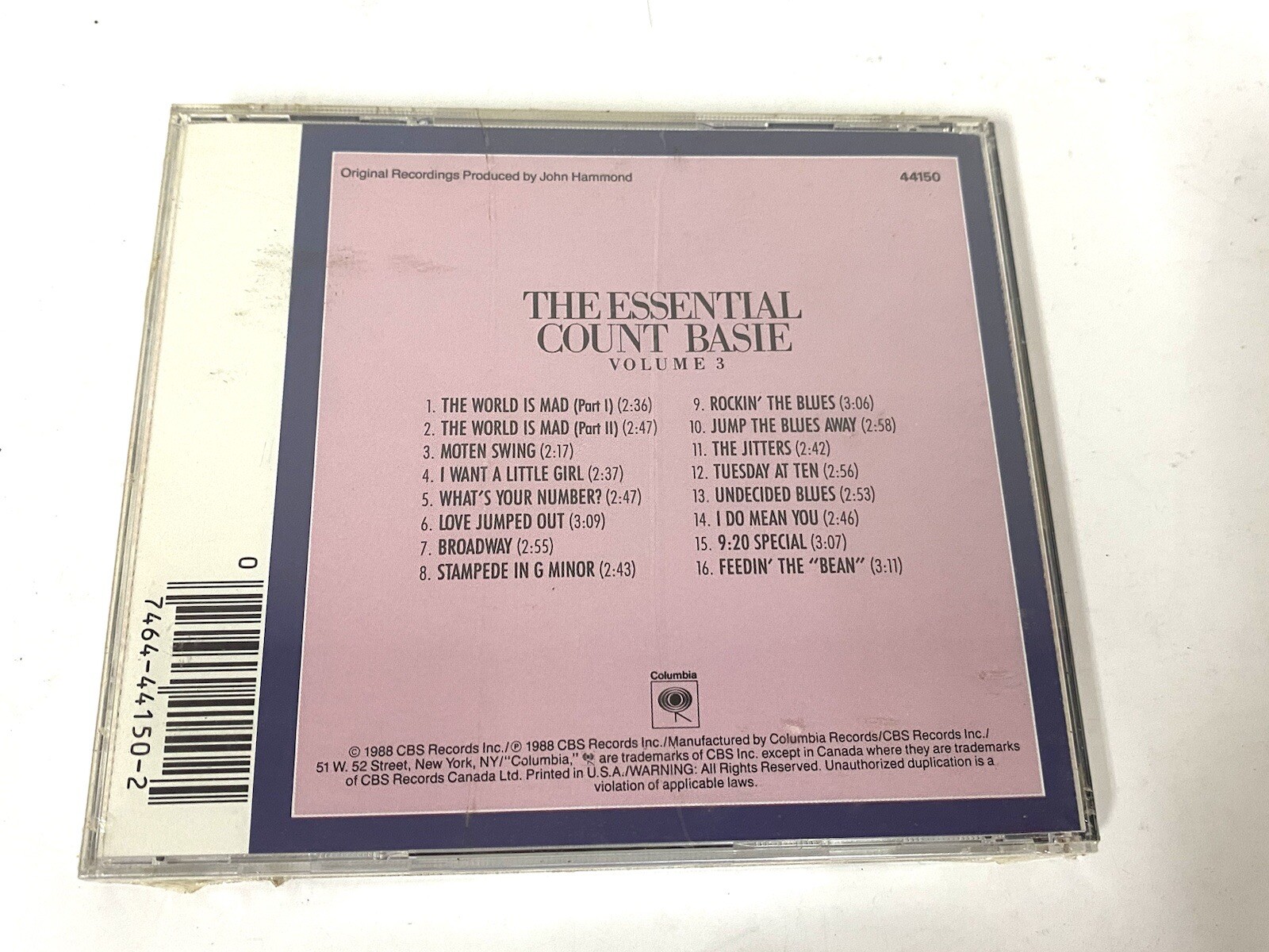 The Essential Count Basie, Vol. 3 by Count Basie (CD, Aug-1988, Legacy ...