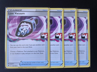 4x Lost Vacuum 135/159 Pokemon TCG Play! Prize Pack Series 3 Playset NM ...