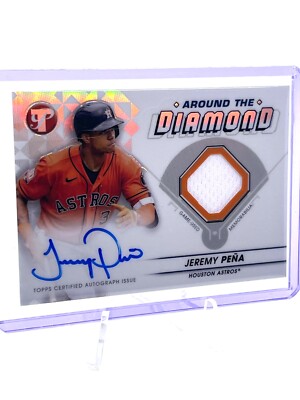 2023 Topps Pristine Jeremy Pena Auto #ADR-JP Around the Diamond Relic ...