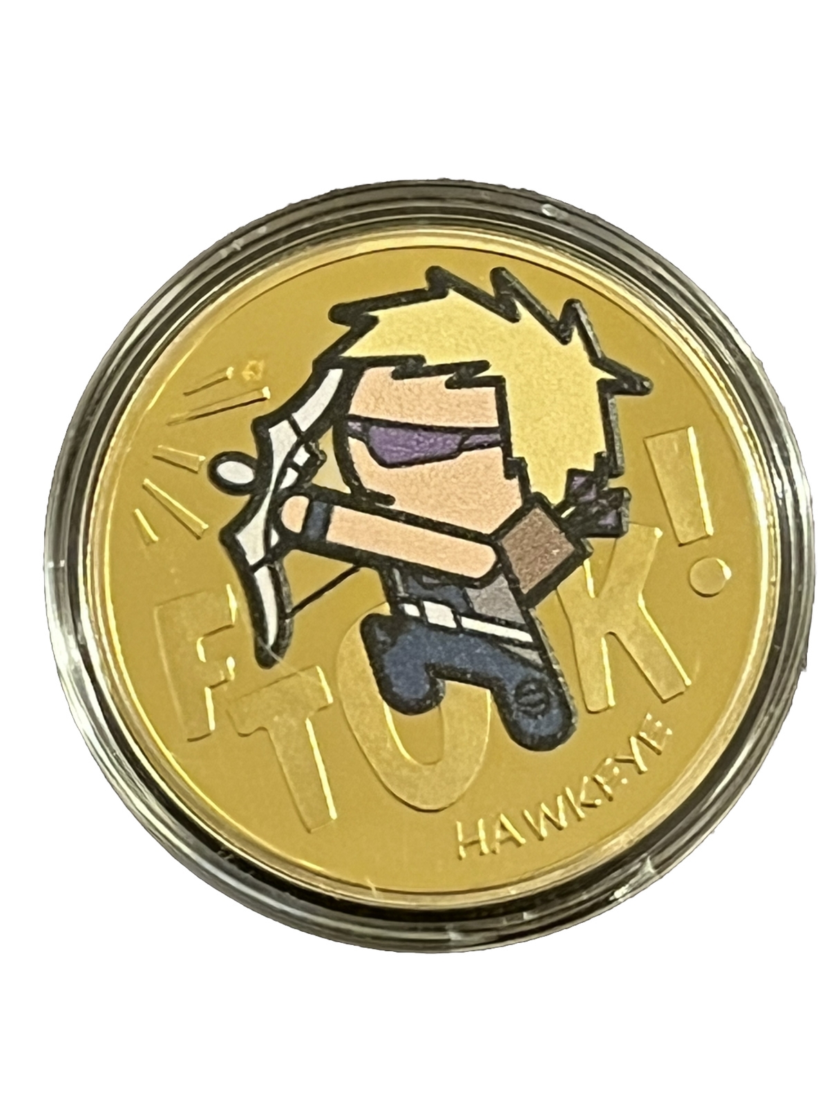 Disney Marvel Avengers FTOK! Hawkeye Gold Plated Coin In Capsule | eBay UK