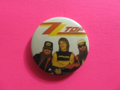 ZZ TOP VINTAGE BUTTON PIN BADGE UK IMPORT 3 | eBay