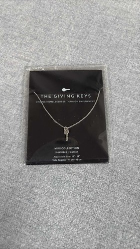 The Giving Keys Mini Key Necklace Silver Tone Adjustable 16-18" Ending ...