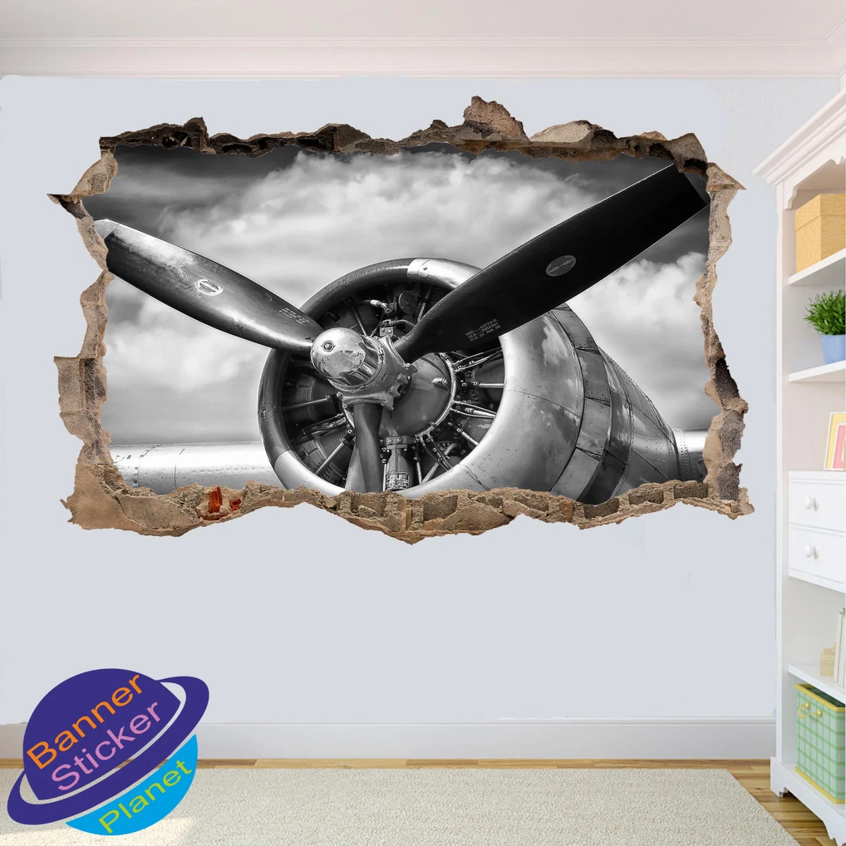 Plane 3d Propeller Wall Art