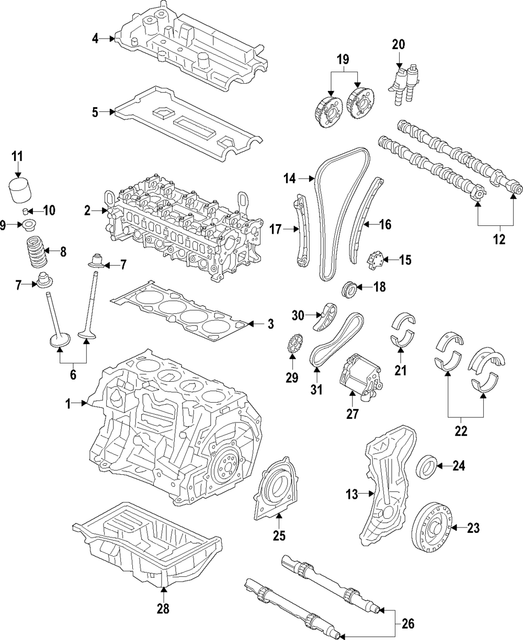 Genuine Land Rover Main Timing Chain Guide 2.0l 16v Petrol LR025000 for ...