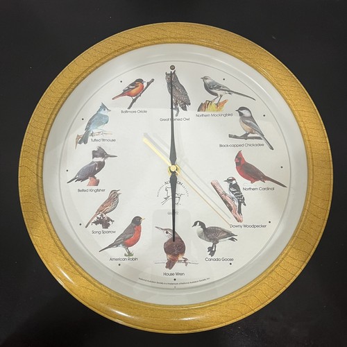 National Audubon Society Quartz Clock with Chiming Birds on the Hour ...
