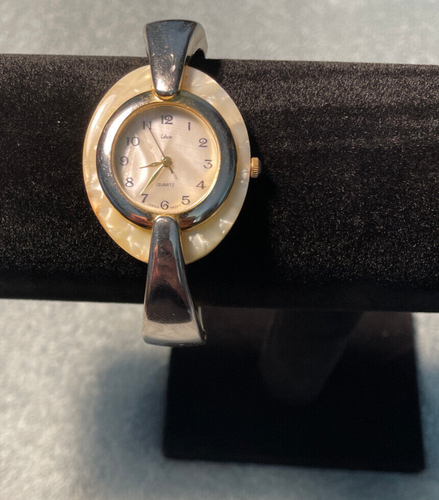 Vintage COLLEZIO WOMENS QUARTZ Watch GOLD CUFF BRACLET - New Battery ...