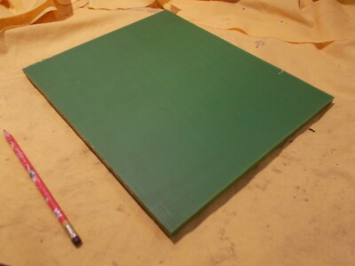 GREEN NYLOIL BAR machinable plastic flat sheet nylon stock 3/8" x 10" x ...