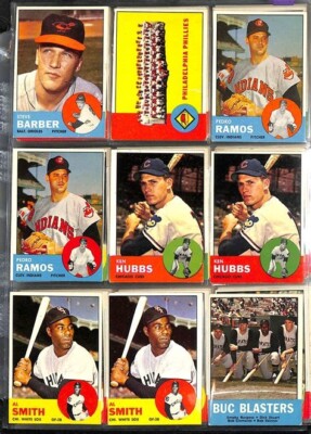 1963 TOPPS BASEBALL Cards Singles $1.49 #12-429 VG-EX .25 Total ...