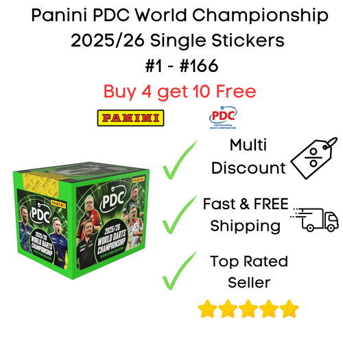 Panini PDC Darts 2025/26 World Championship Single Stickers #1-#166 ...