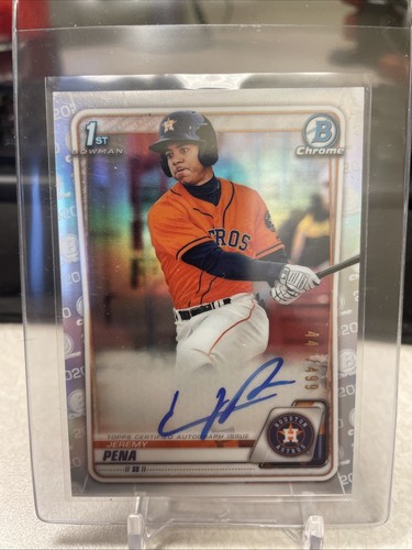 2020 Bowman - Chrome Prospects Autographs Jeremy Pena #CPA-JP Refractor ...
