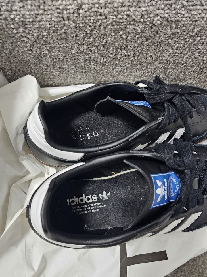 Adidas Samba OG Black White Gum | UK 12 / EU 47 | Classic Retro Leather ...