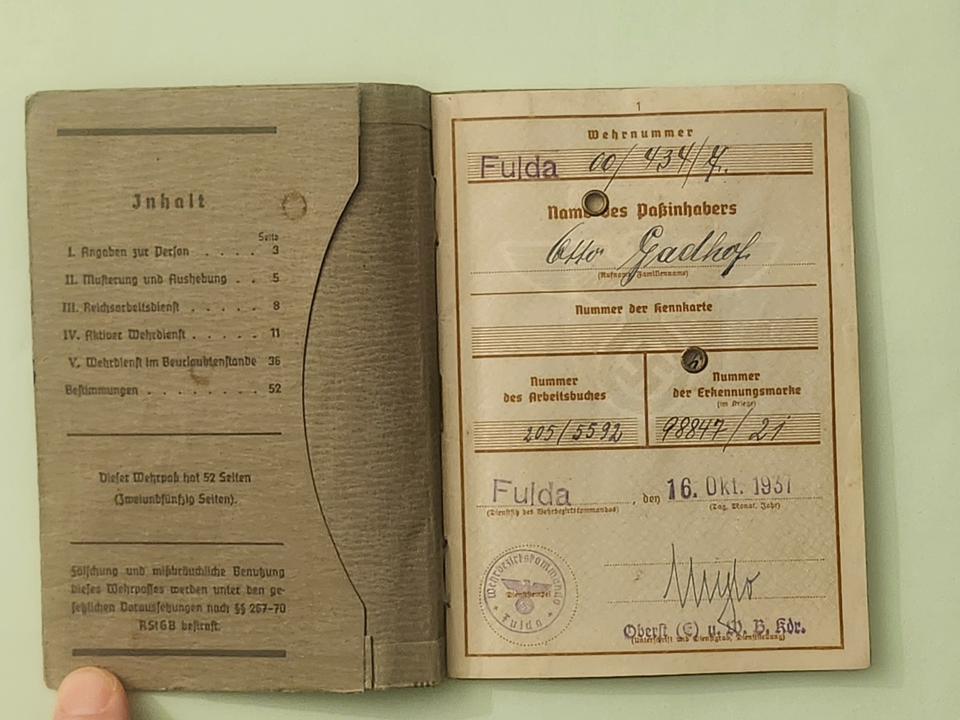 WW2 Germany. Military Pass 1918 & Military ID 1937. | eBay