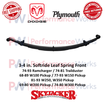 4 Inch Compression Spring D400S - 4 In. Softride Leaf Spring ...