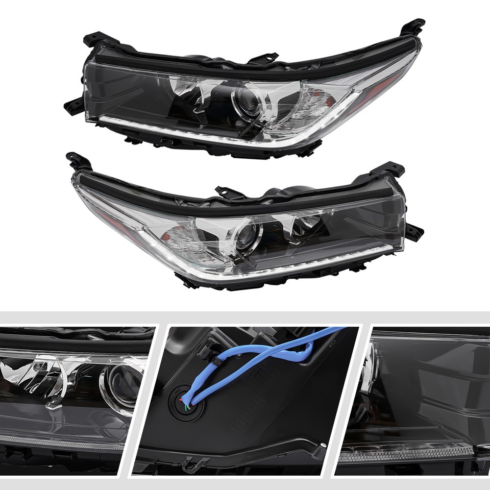 Headlight Assembly LH/RH DRL for 2017-2019 Toyota Highlander SE/Limited ...