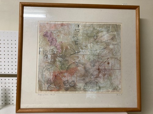 Framed Original Collage titled "Decoupage of Bacchus Plate IX" by Eric ...