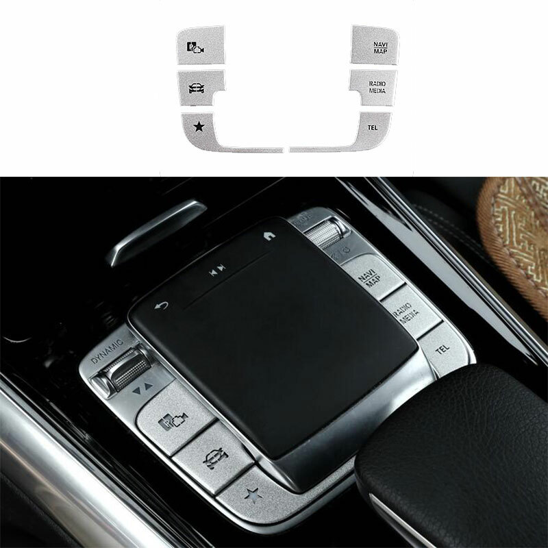 For Benz A-Class 2019-2023 Silver Aluminum Central Console Function ...