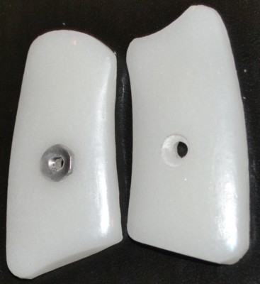 Ruger SP101 pistol grip insert panels smooth ceramic white plastic with ...