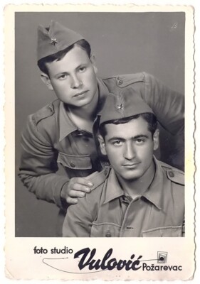 Handsome Cocky Soldiers Men In Uniform Hug Gaze Vintage Gay Int Photo ...