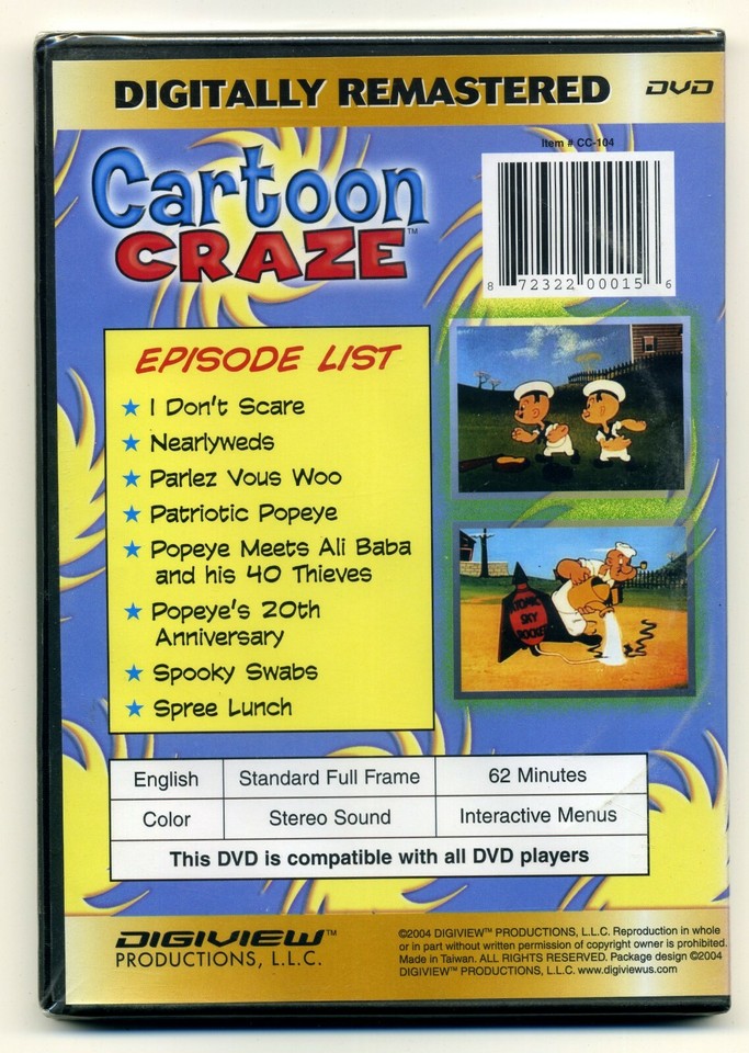Cartoon Craze Presents: Popeye Meets Ali Baba & His 40 Thieves (DVD ...