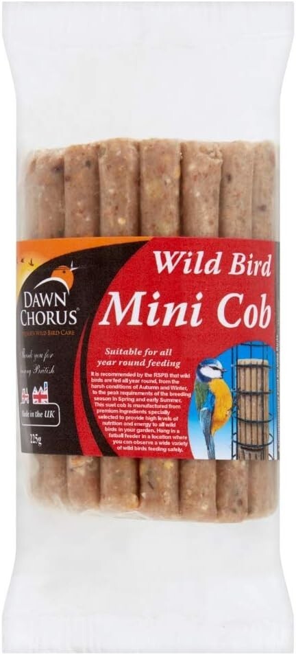 Dawn Chorus Wild Bird Mini Suet Cob, 225 g x 60 Cobs full case lot ...
