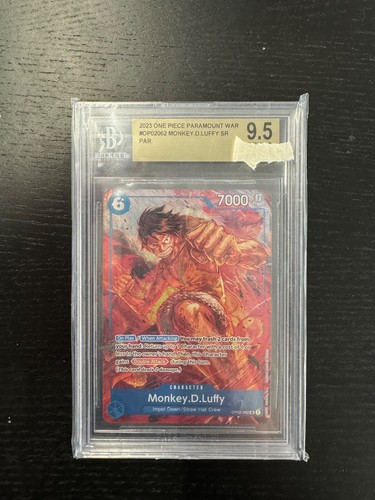 One piece Card Game English OP02-062 Monkey D .luffy Alt Art BGS 9.5 ...