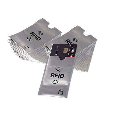 20X RFID Blocking Sleeve Secure Credit Debit Card ID Protector Anti ...
