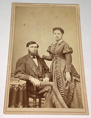 Victorian CDV Photo Beautiful American Couple Galena Illinois Dated ...