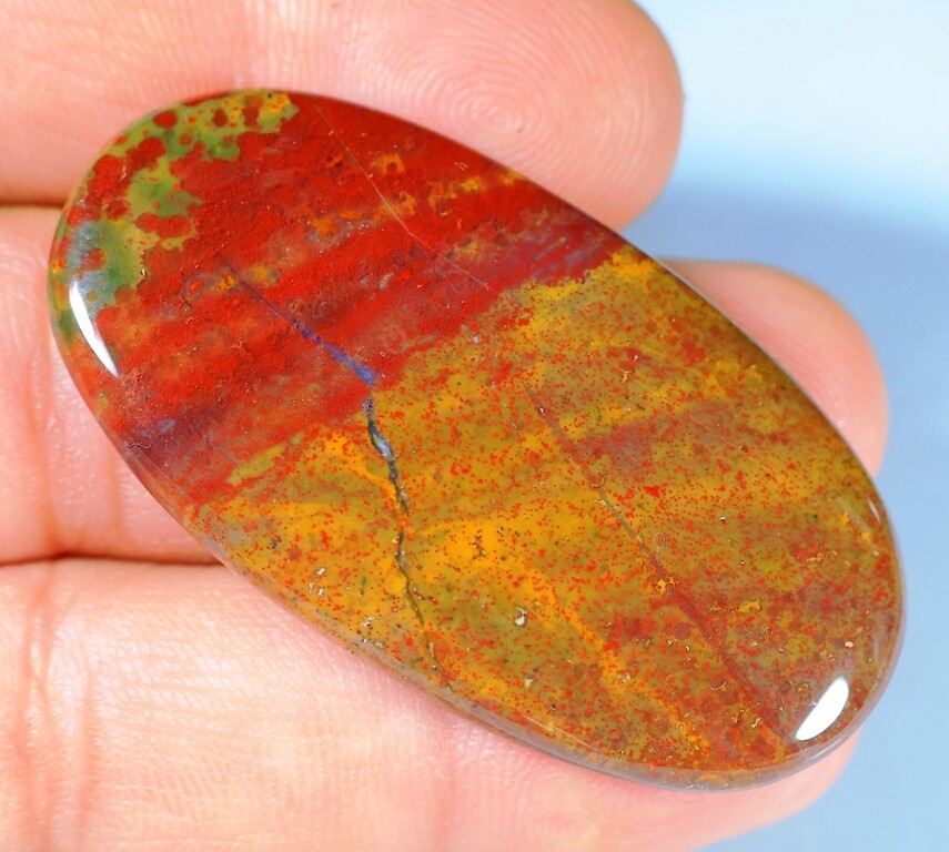 FABULOUS NATURAL MULTI RED BLOODSTONE JASPER FANCY OVAL CABOCHON ...