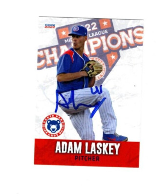 Adam Laskey 2022 South Bend Cubs MWL Champions autograph signed card ...