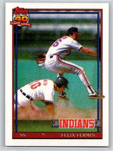 Felix Fermin 1991 Topps #193 Cleveland Indians | eBay