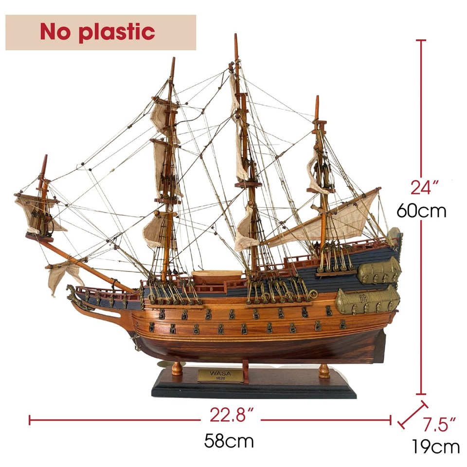 Handcrafted Wooden Model Ship Luxury Christmas Gift, Nautical ...