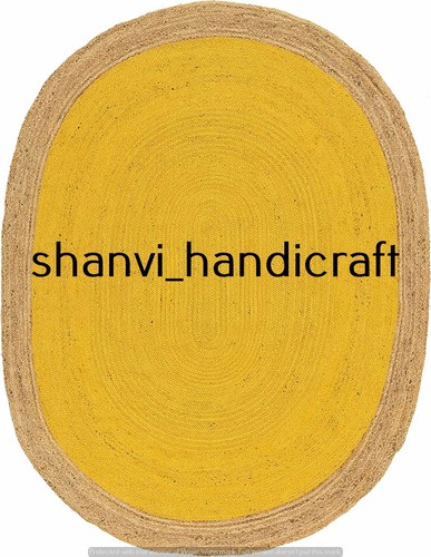 Hand Braided Jute Oval Rug 2x3 Feet Area Rug Bedroom Decor Floor Carpet ...