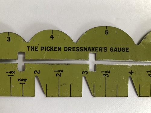 The Picken Dressmaker's Gauge 6" Vintage 1915 Int'l Educational ...