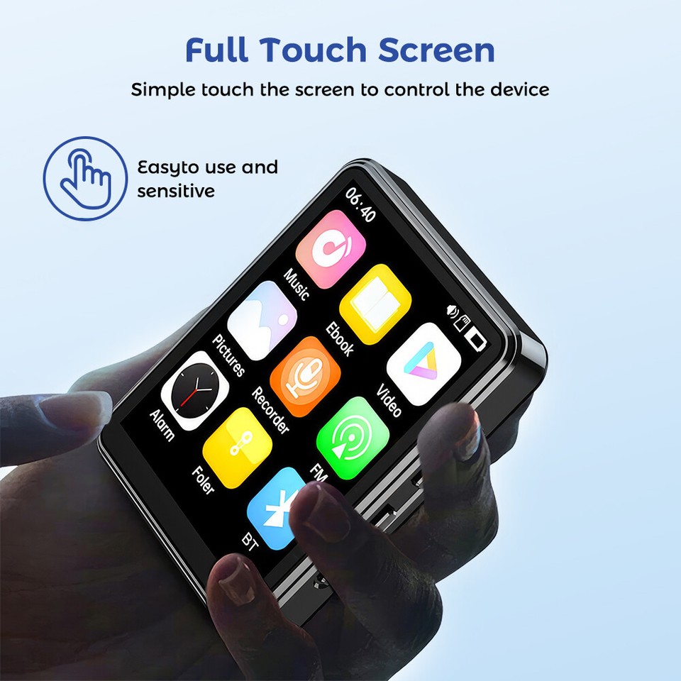2.5 inch Full Touch Screen Bluetooth 5.3 HIFI Android MP3 Music MP4 ...