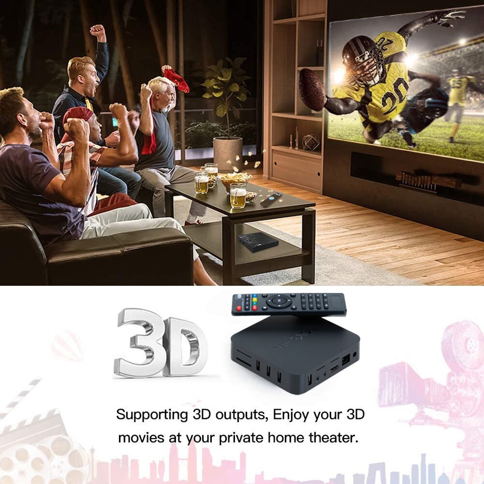 2023 MXQ Pro 4K Streamer UHD Wifi Android Quad Smart TV Box Media ...