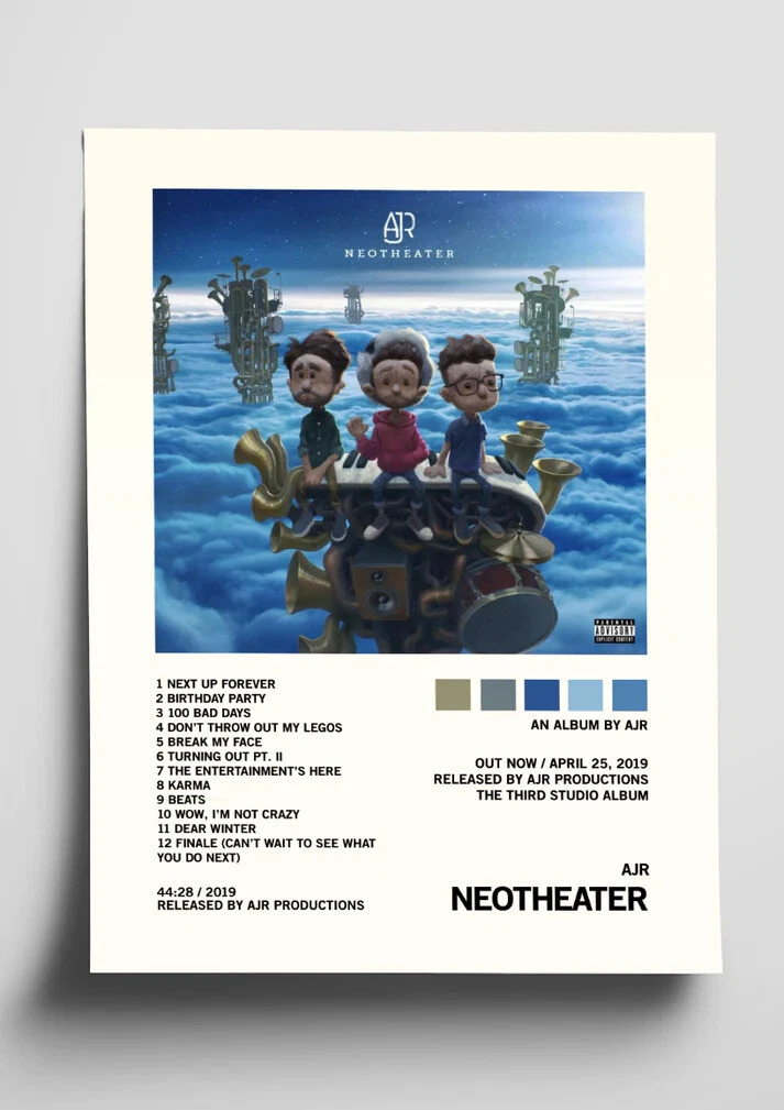 Ajr Neotheater Music Album Cover Poster Canvas Print Rap, 56% OFF